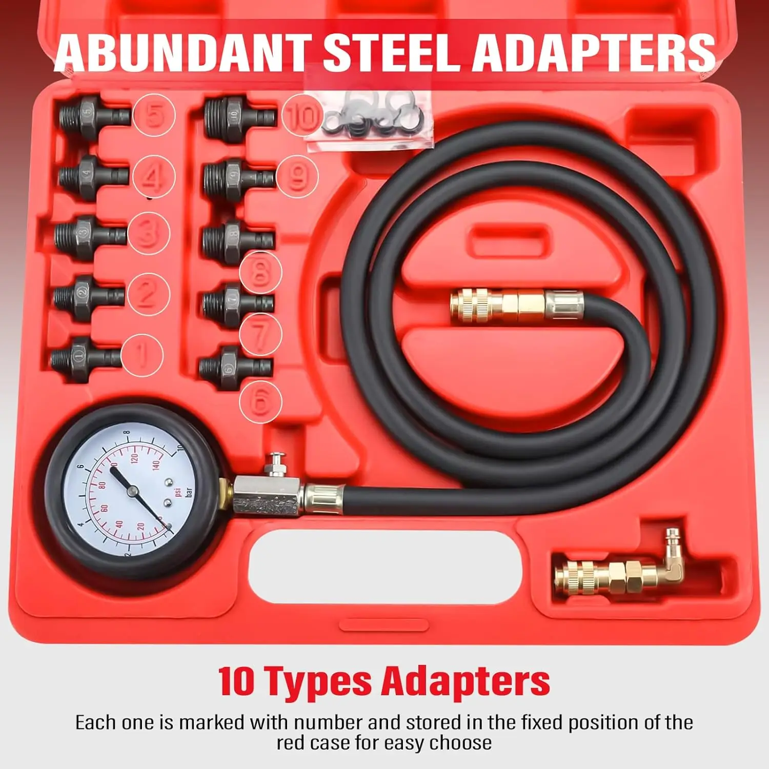 Engine Oil Pressure Test Kit Tester Car Garage Tool Low Oil Warning ...