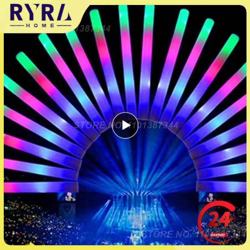 Led-Luminous-Sticks-Party-Rave-Foam-Glow-Stick-Rgb-Fluorescent-Dark ...