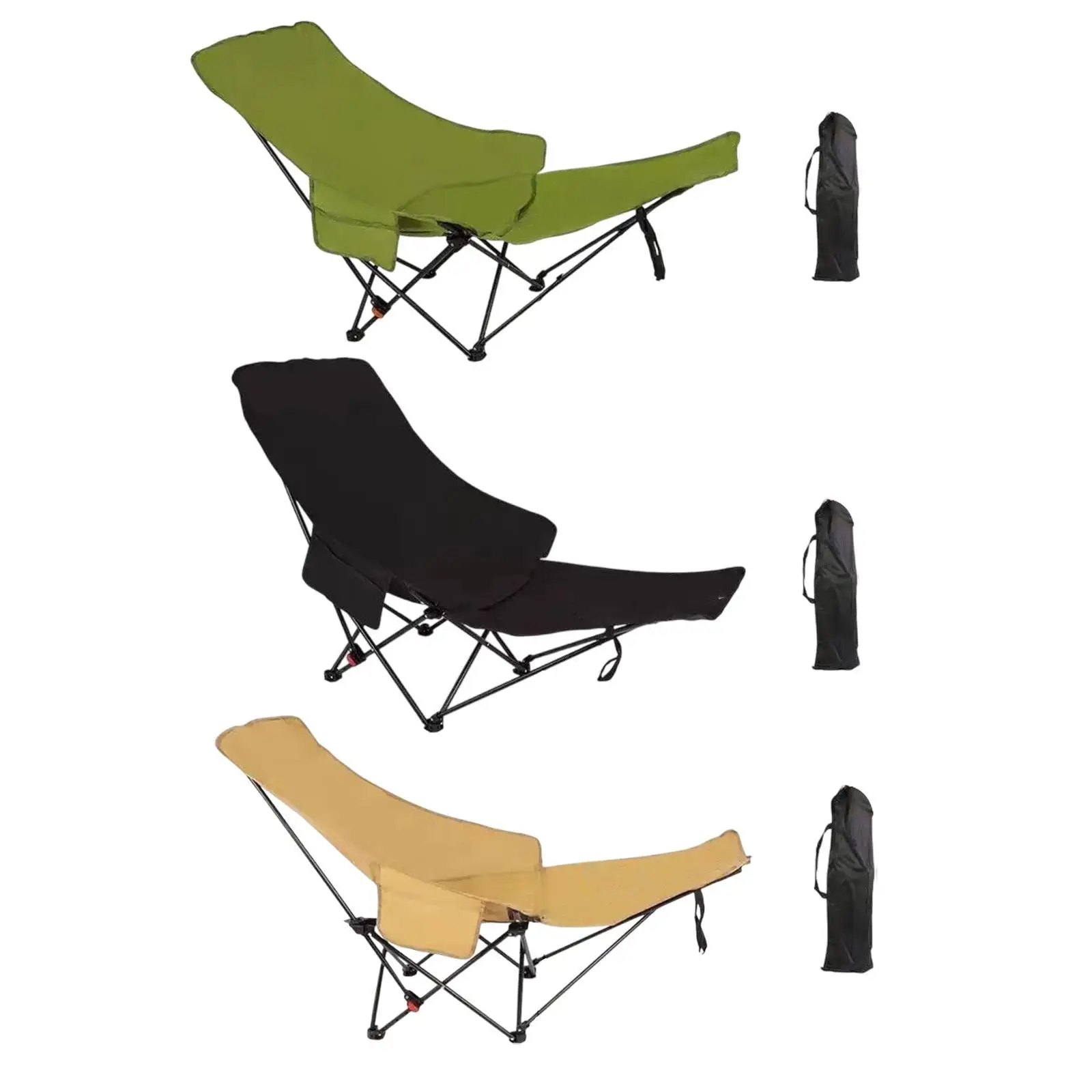 Folding Lounge Chair Foldable Stable with Storage Bag Lightweight ...