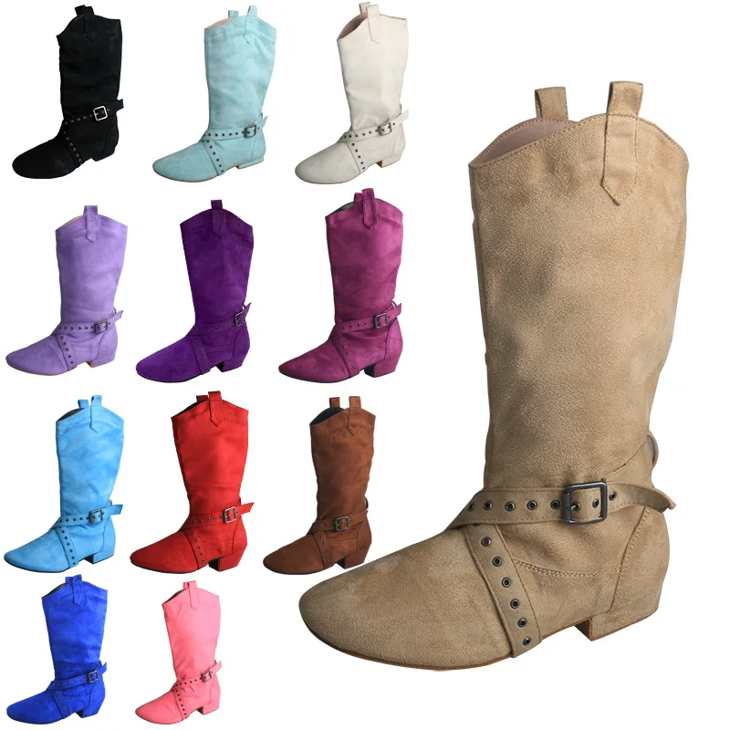 Customized-Heel-Practice-Line-Dance-Boots-Various-Colors-Soft-Latin ...