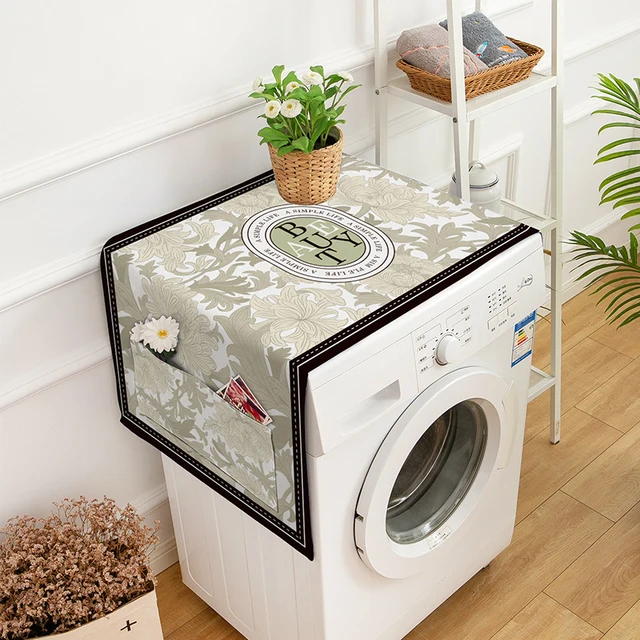 Washing Machine Dust Cover Nordic Microwave Refrigerator Mat Waterproof ...