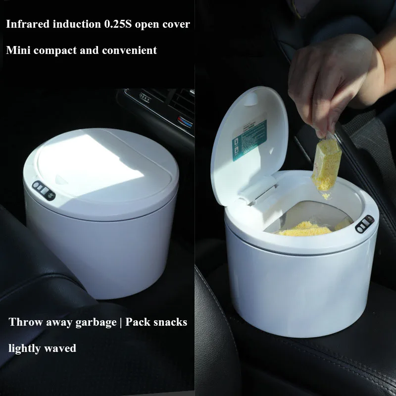 Smart Trash Can Desktop Car Intelligent Induction Electric Storage ...