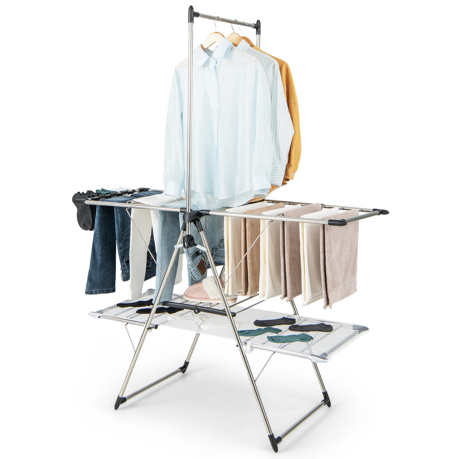 Folding laundry stand 2-stage dryer extendable stand dryer height ...
