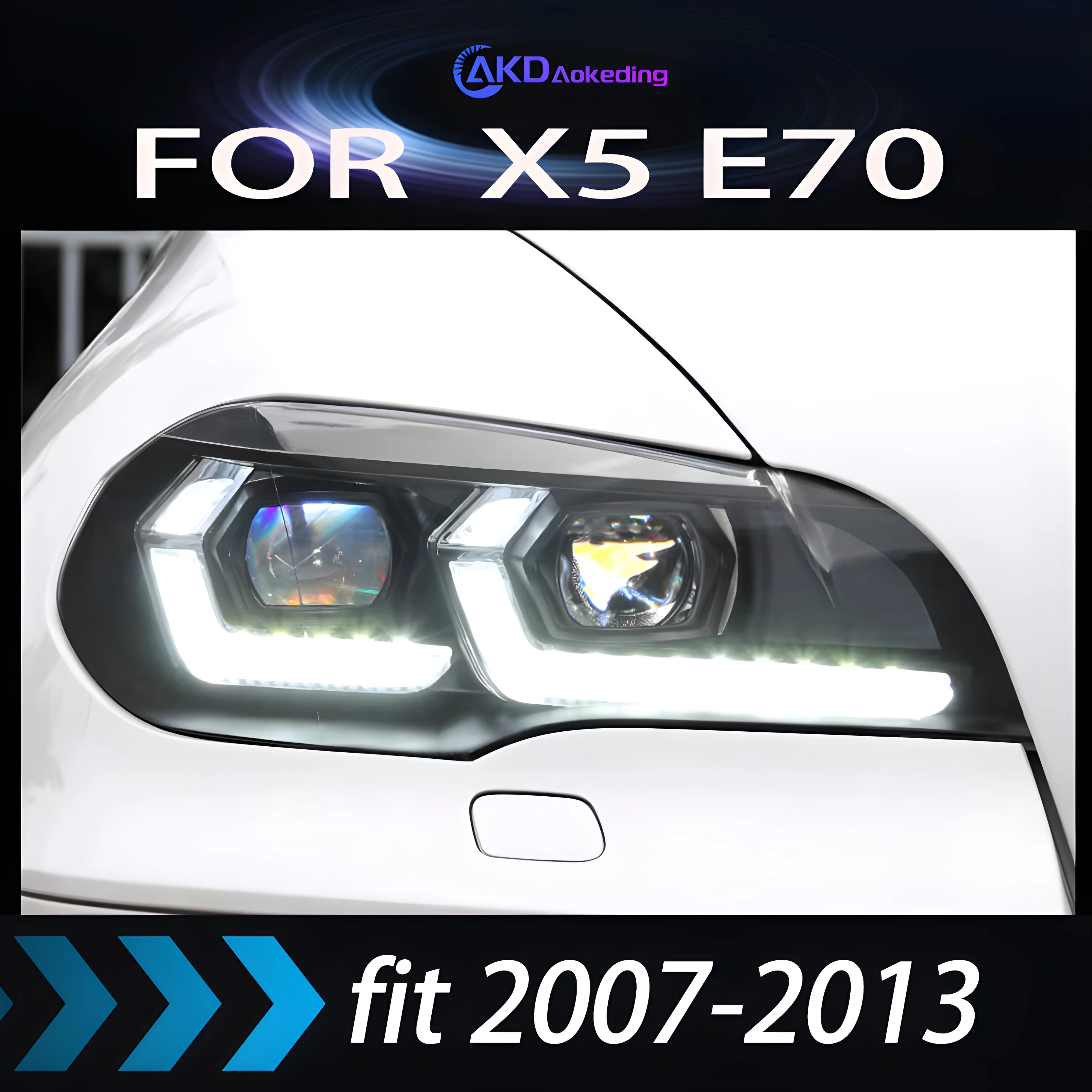 Headlight For BMW X5 E70 LED Headlights 2007-2013 Head Lamp Car Styling ...