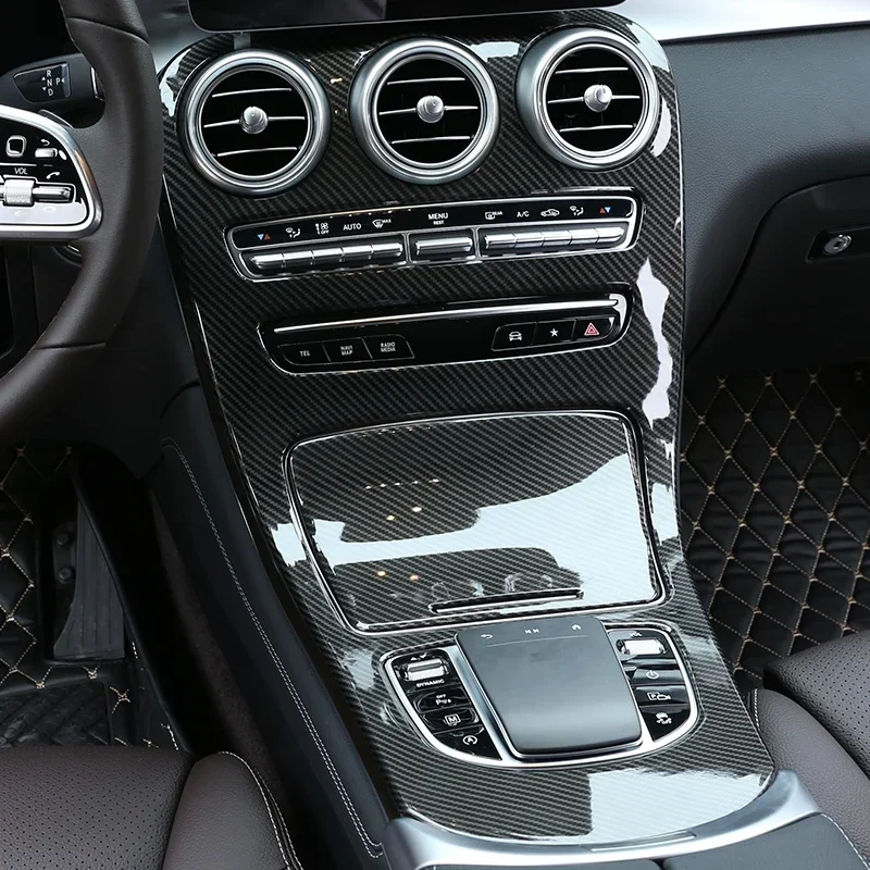 For Mercedes Benz C Class W205 GLC X253 2015-2021 ABS Carbon Fiber Car ...