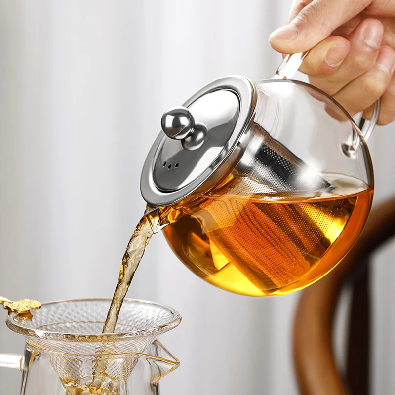 650-1300ML-Round-Glass-Teapot-with-Infuser-Flower-Tea-Kettle-Heat ...