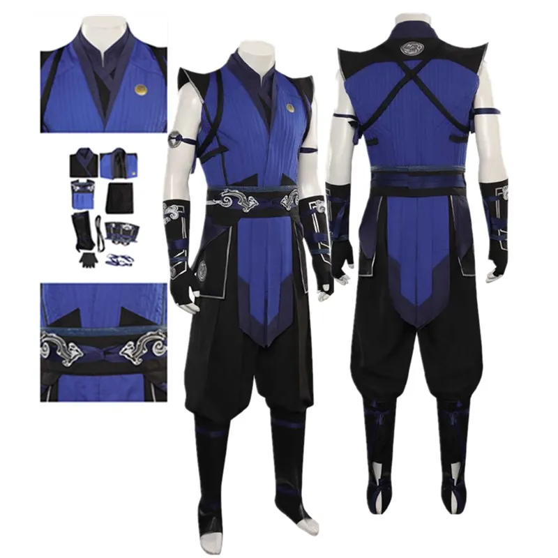 Mortal-Cos-Kombat-Sub-Zero-Cosplay-para-Homens-Adultos-Uniforme-Top-Cal ...
