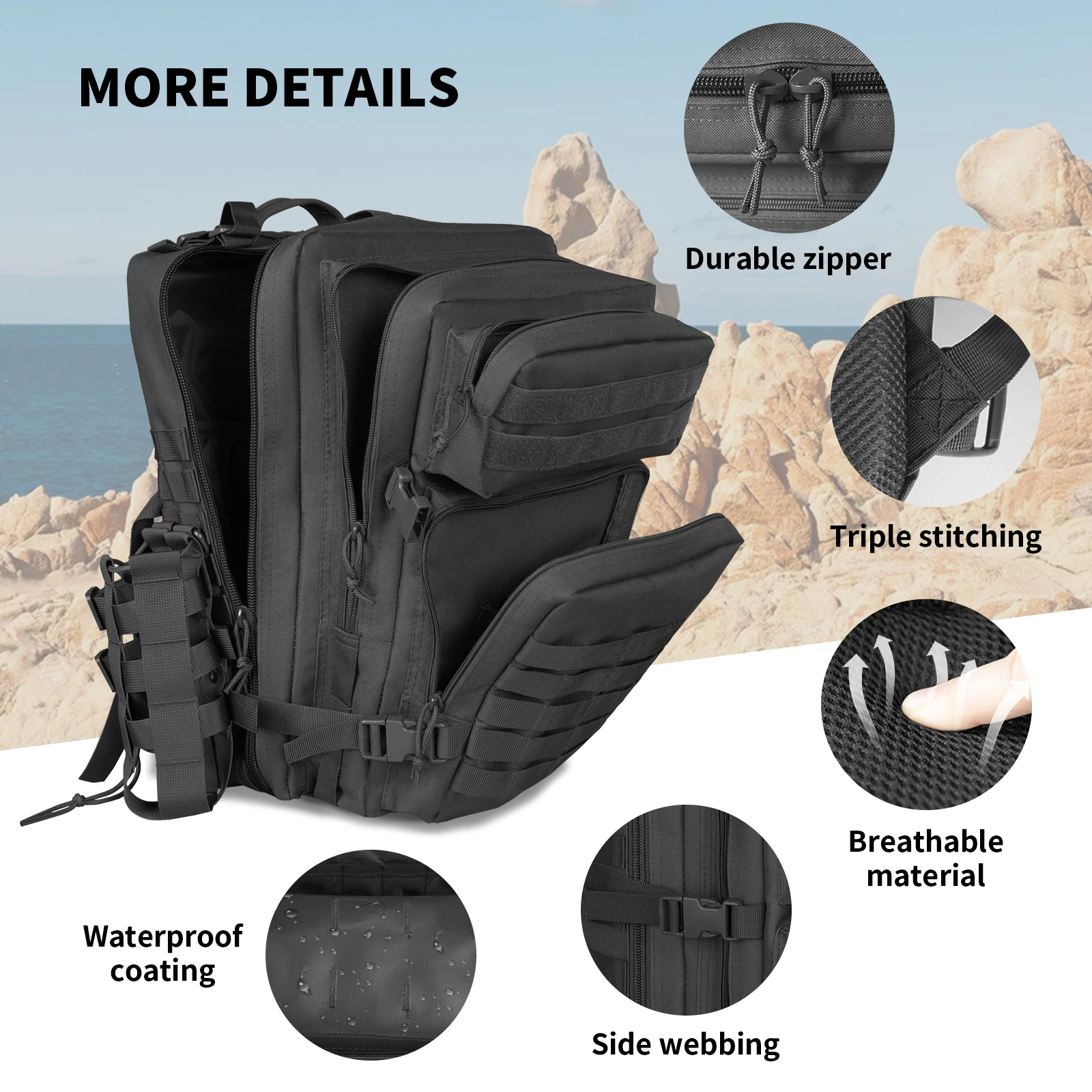 45L Tactical Military Backpack – Wild Path Gear