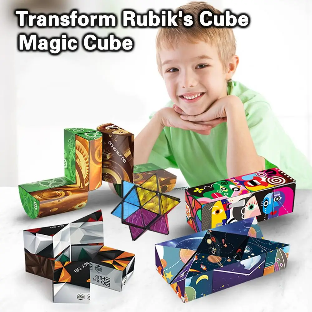 3D Infinite Folding Cube Toys Antistress Infinite Relax for Adults Cube Magic Hand Fingertip ...