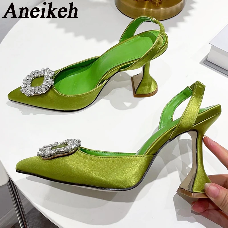 Aneikeh-Brand-Women-Pumps-Luxury-Crystal-Slingback-High-Heels-Summer ...