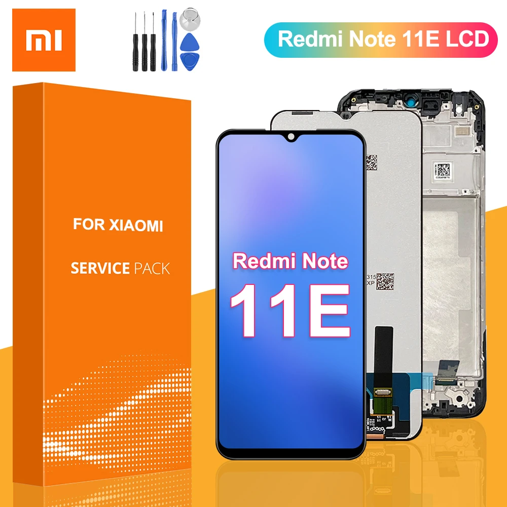 6.58" Original Xiaomi Redmi Note 11E LCD Display Touch Screen with frame For Redmi 10 5G Display ...