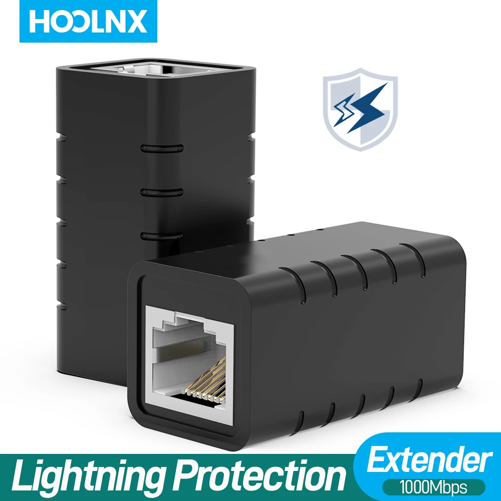 Hoolnx-Lan-Extender-RJ45-Coupler-Lightning-Protection-Cat7-Cat6-Cat5e ...