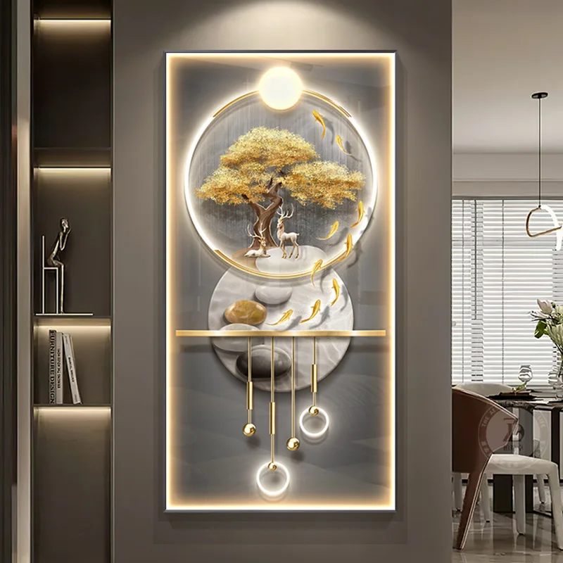 Corridor-Decorative-Wall-Lamp-Modern-LED-Elk-Crystal-Porcelain-Mural ...
