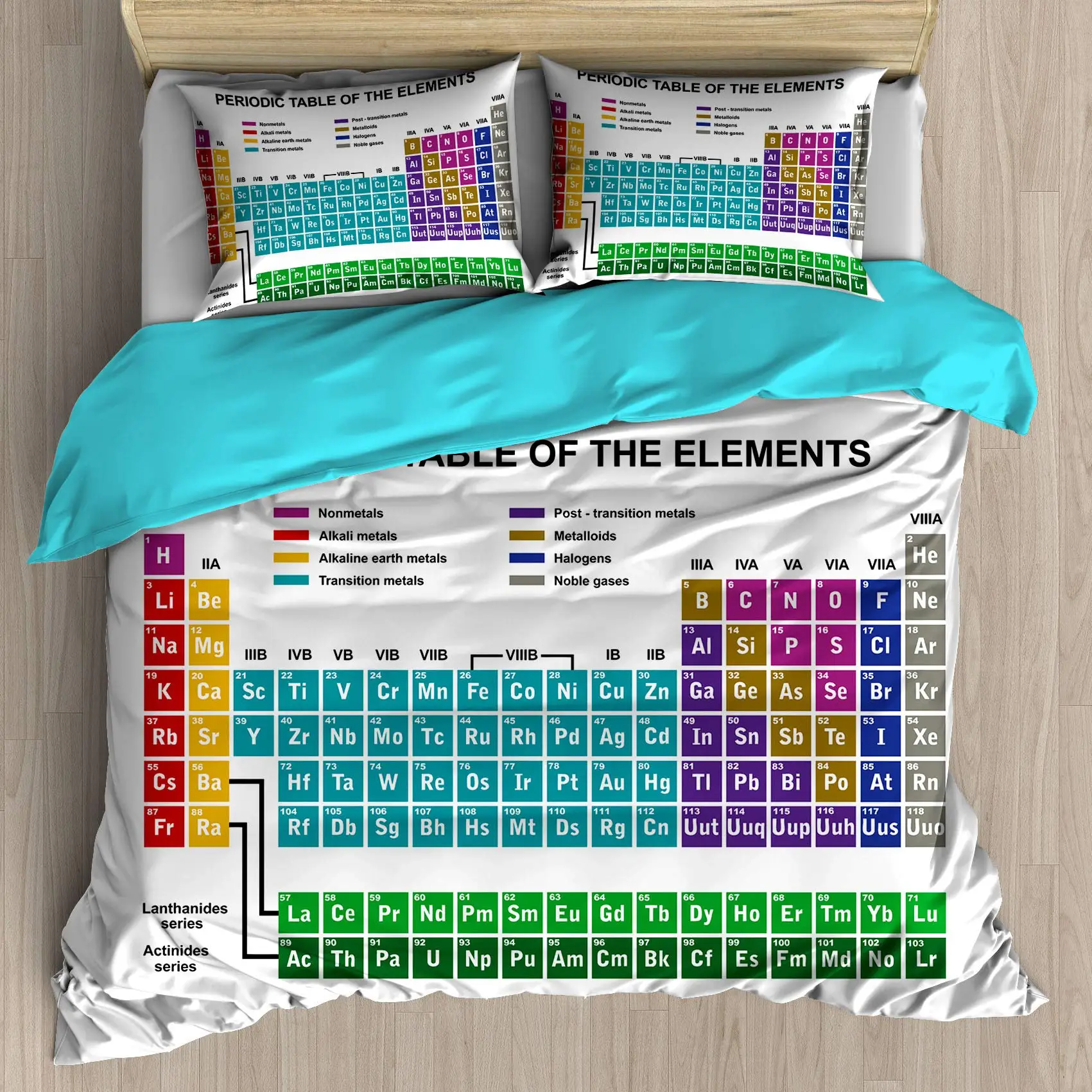 Periodic-Table-King-Queen-Duvet-Cover-Educational-Science-Chemistry ...