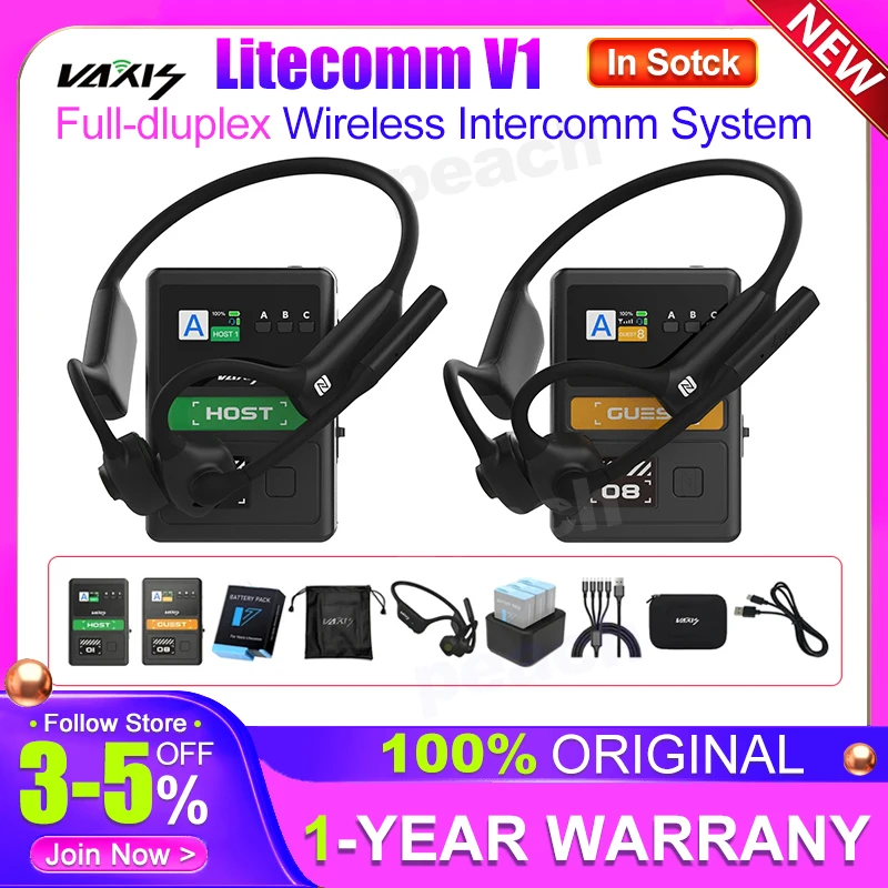 Vaxis-Litecomm-V1-Full-duplex-Wireless-Intercom-System-Lightweight-for ...