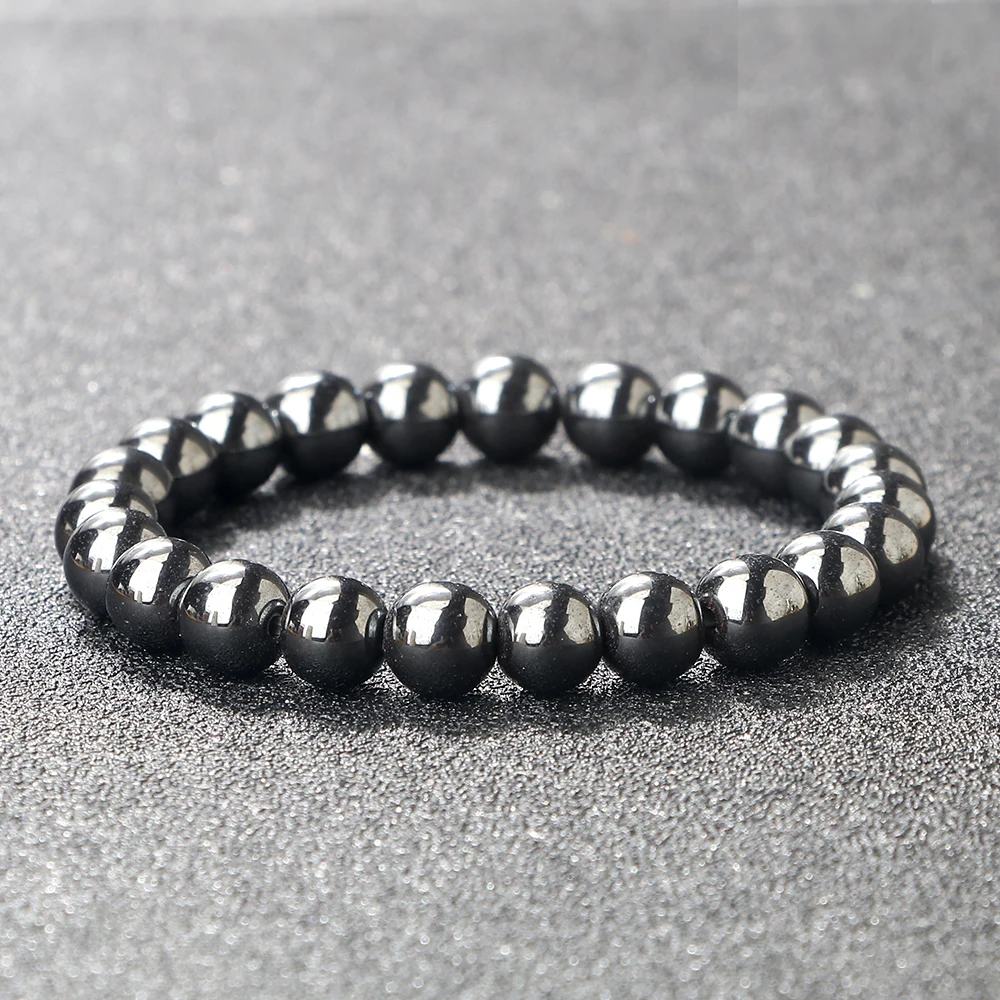 Magnetic-Healing-Bracelet-Natural-Beads-Hematite-Stone-Therapy-Health ...