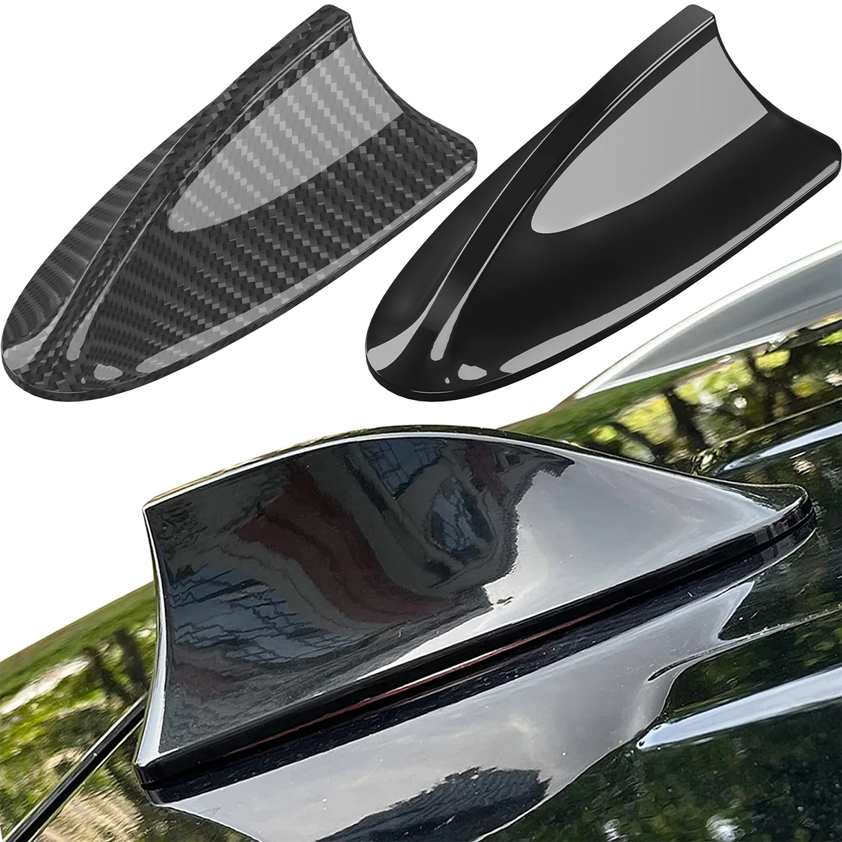Car-Shark-Fin-Antenna-Weather-proof-Fin-Shape-Roof-Aerial-Base-Self ...