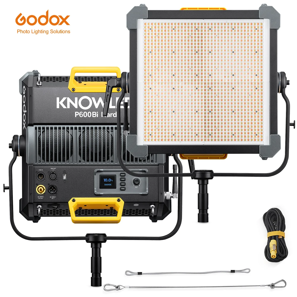 Godox-P600Bi-Hard-650W-LED-Light-Panel-Built-in-FX-Effects-2800K-6500K ...