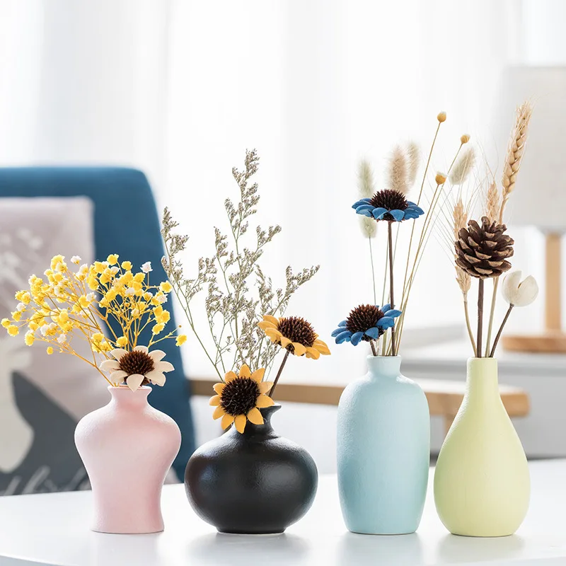 Porcelain-Vase-Living-Room-Decor-Nterior-Office-Desk-Accessories-Flower ...