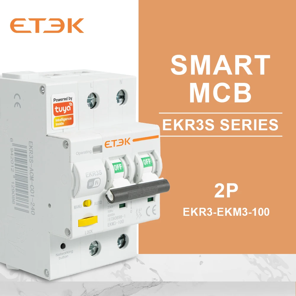 ETEC TUYA MCB With metering Smart Miniature Circuit Breaker AC Type ...