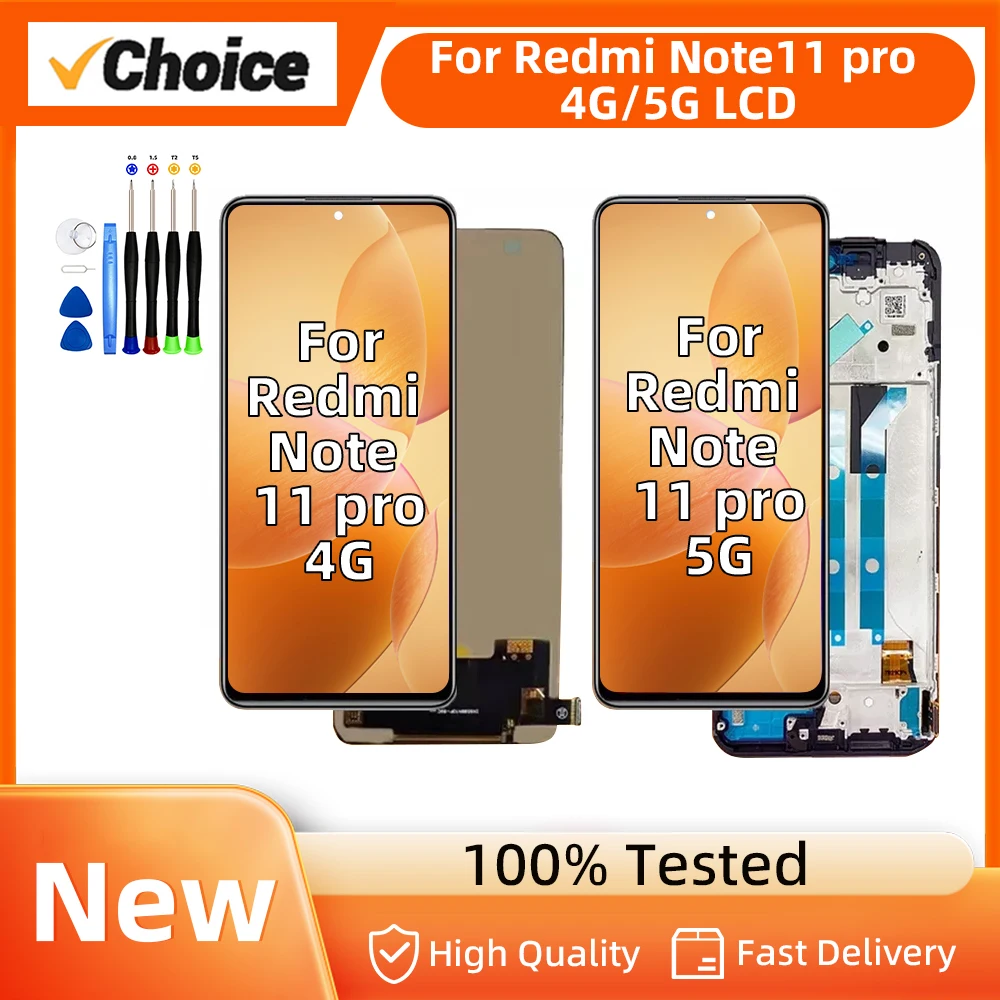 For-Xiaomi-Redmi-Note-11-Pro-LCD-High-Quality-2201116TG-Touch-Screen ...