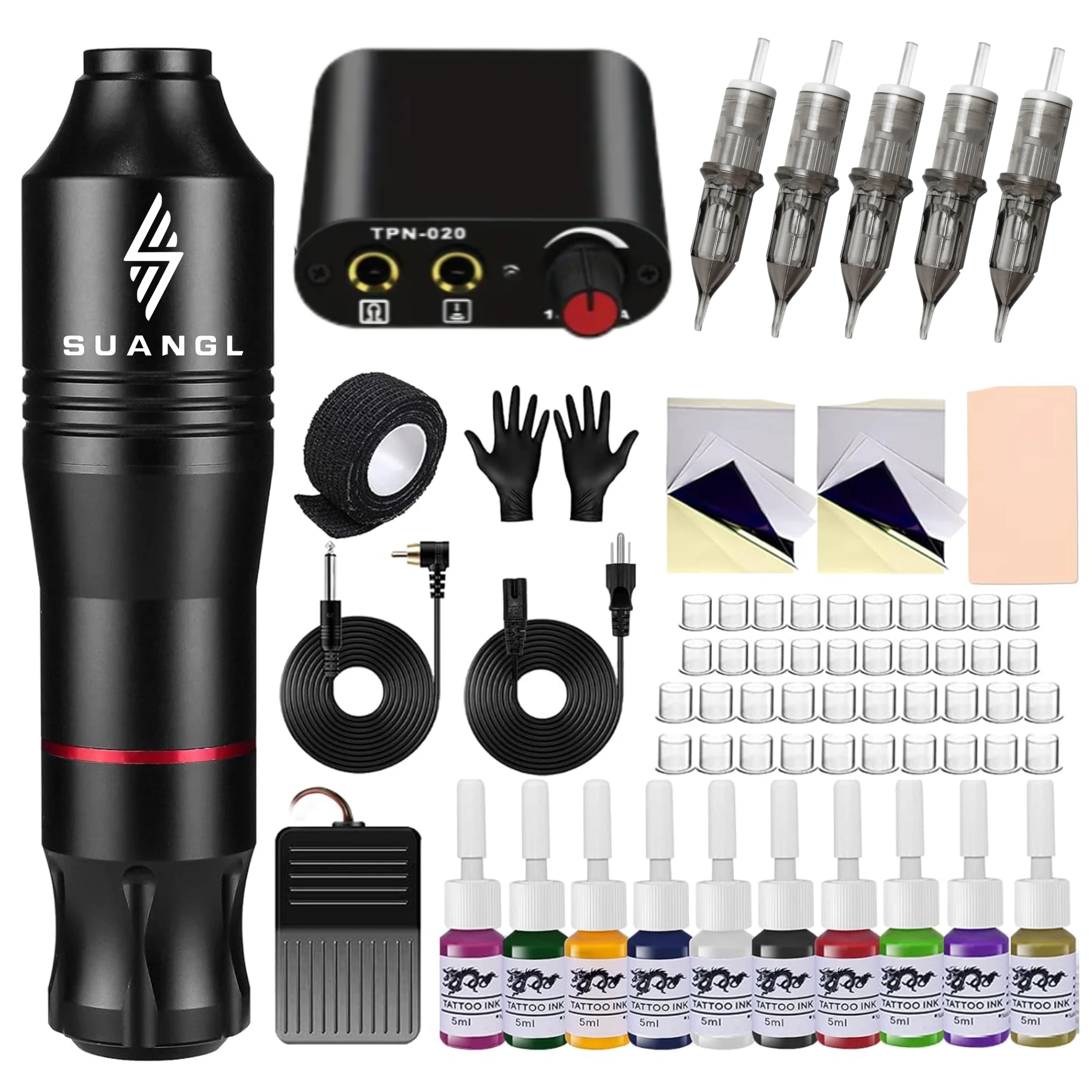 Professional-tattoo-machine-ink-cartridge-needle-color-ink-power-motor ...