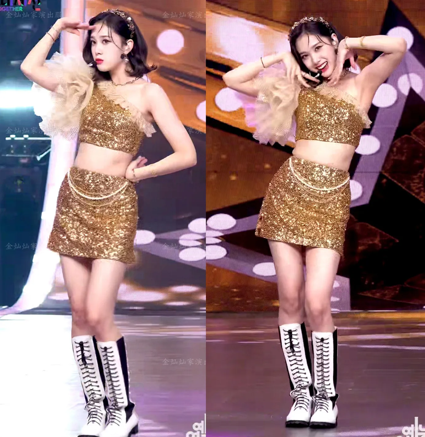 Korea Outfit Women Sexy Crop Tops Jazz Dancewear Dancer Outfit Festival ...