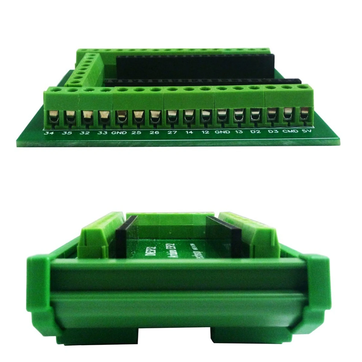 2 Pcs DNESP32 DIN PinBoard for ESP32 DevKitC DIN Rail Mount Screw ...