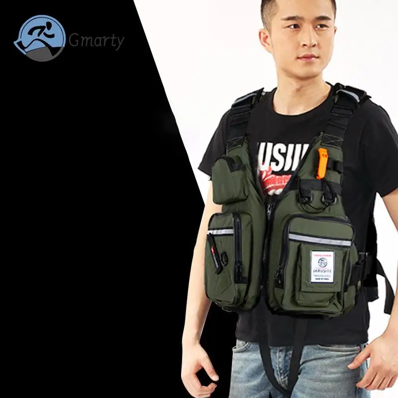 Life-Jacket-Buoyancy-Suit-Portable-Fishing-Vests-Multi-Pockets ...