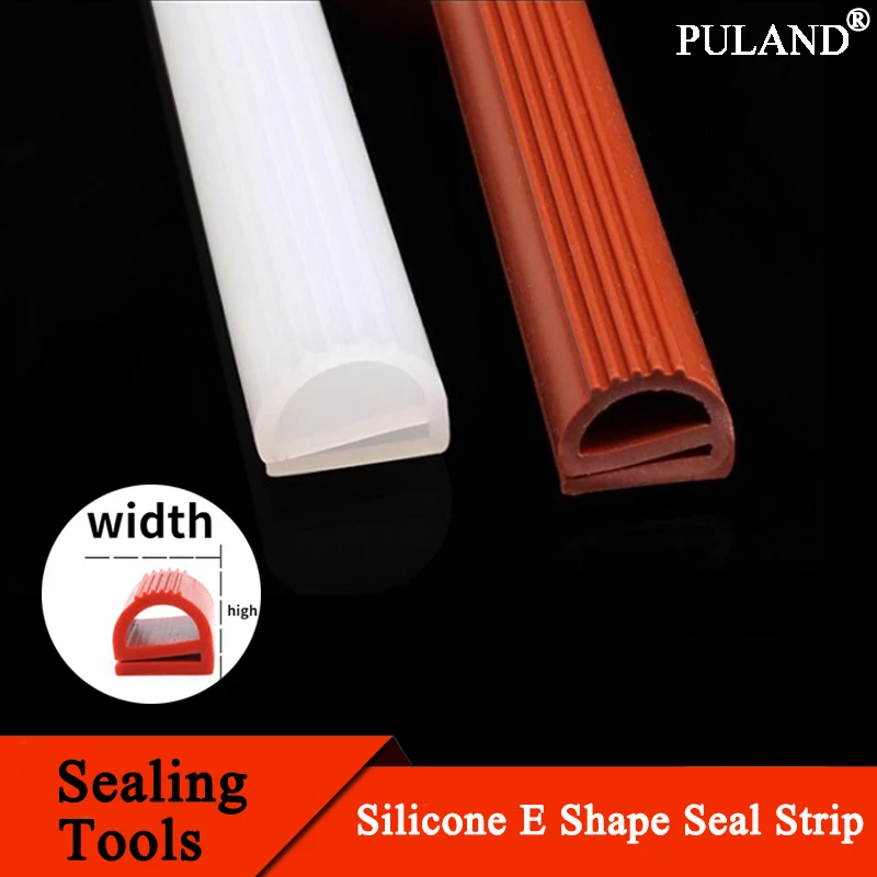 1-3meter White /Red Silicone E-shaped Strip Rubber Sealing Strip E E ...
