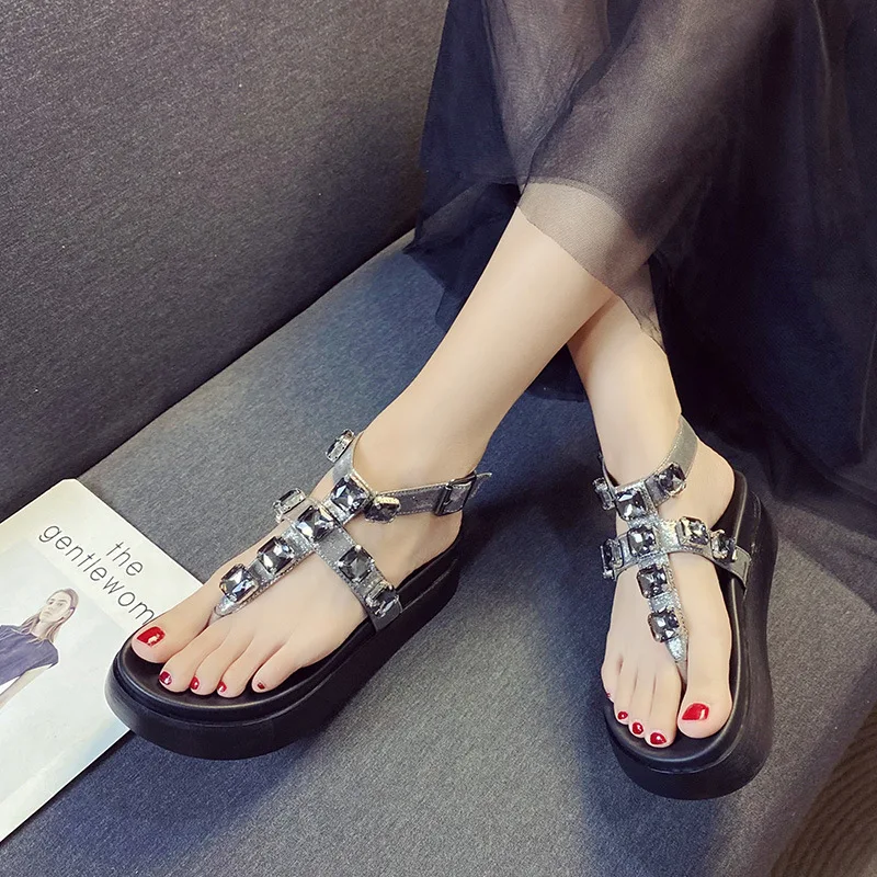 Sandalias-de-plataforma-con-remaches-de-diamantes-de-imitaci-n-para ...