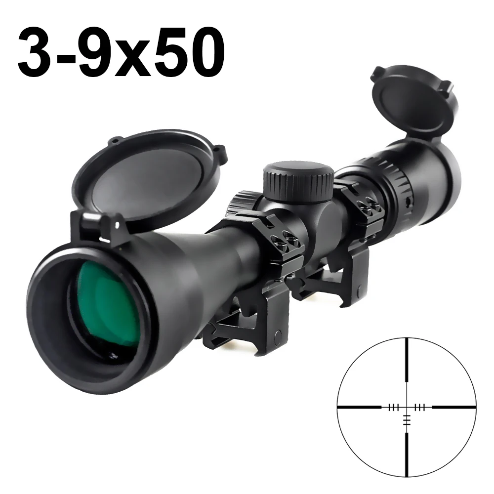 3-9x50-Rifle-Scope-Hunting-Optics-Riflescope-20-11mm-Rail-Telescopic ...