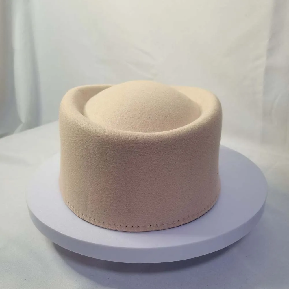 Vintage Looking Pillbox Hat French Style Dome Woolen Top Hat Versatile ...