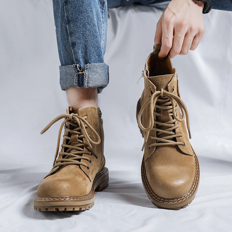 Luxury Brand Men Boots High Quality Genuine Leather Men Boots Fashion ...