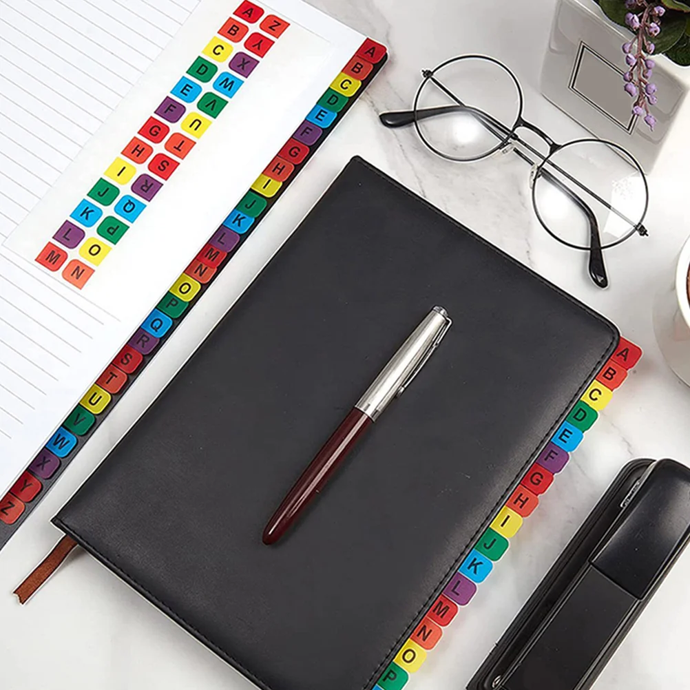 10-Sheets-Index-Label-Alphabet-Stickers-Tabs-for-Notebooks-Strip-Letter ...