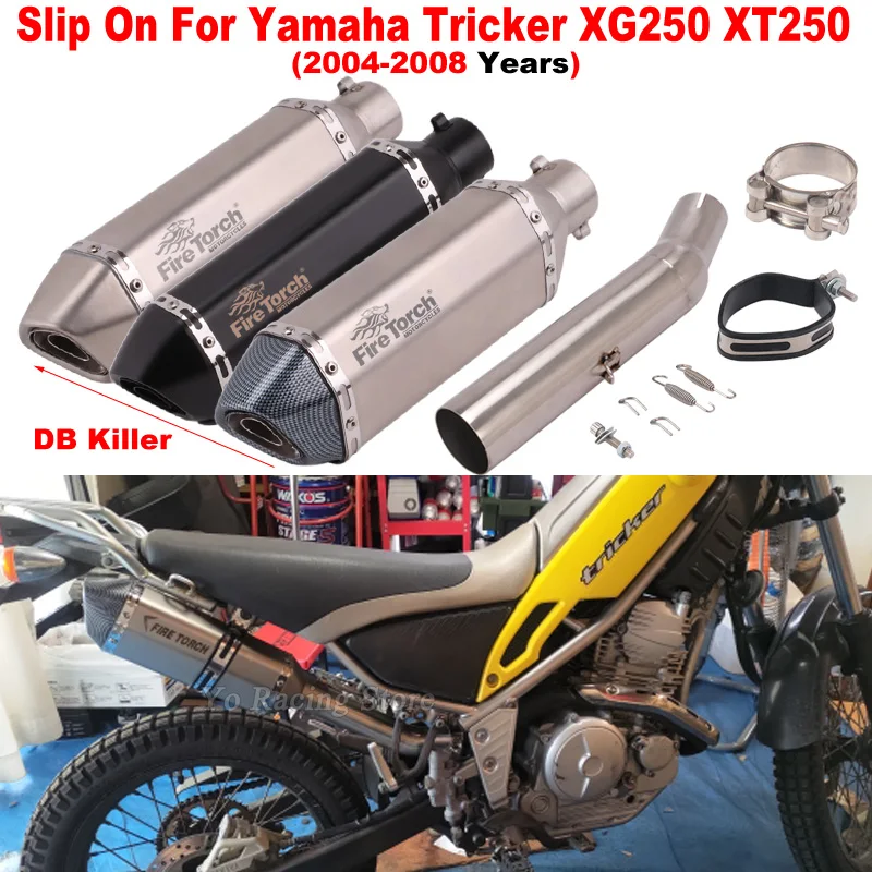 Slip On For Yamaha Tricker XG250 XT250 2004-2008 Motorcycle Exhaust ...