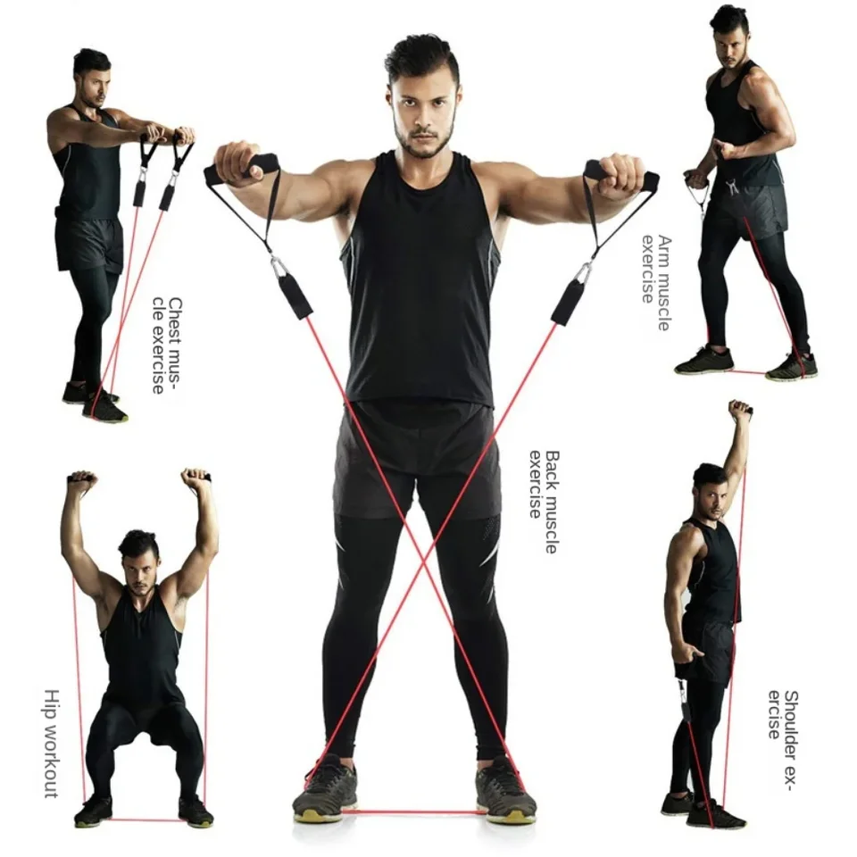 Tension Rope Exercise Bands 2025 Upgraded 6-Tube Tension Rope Set ...