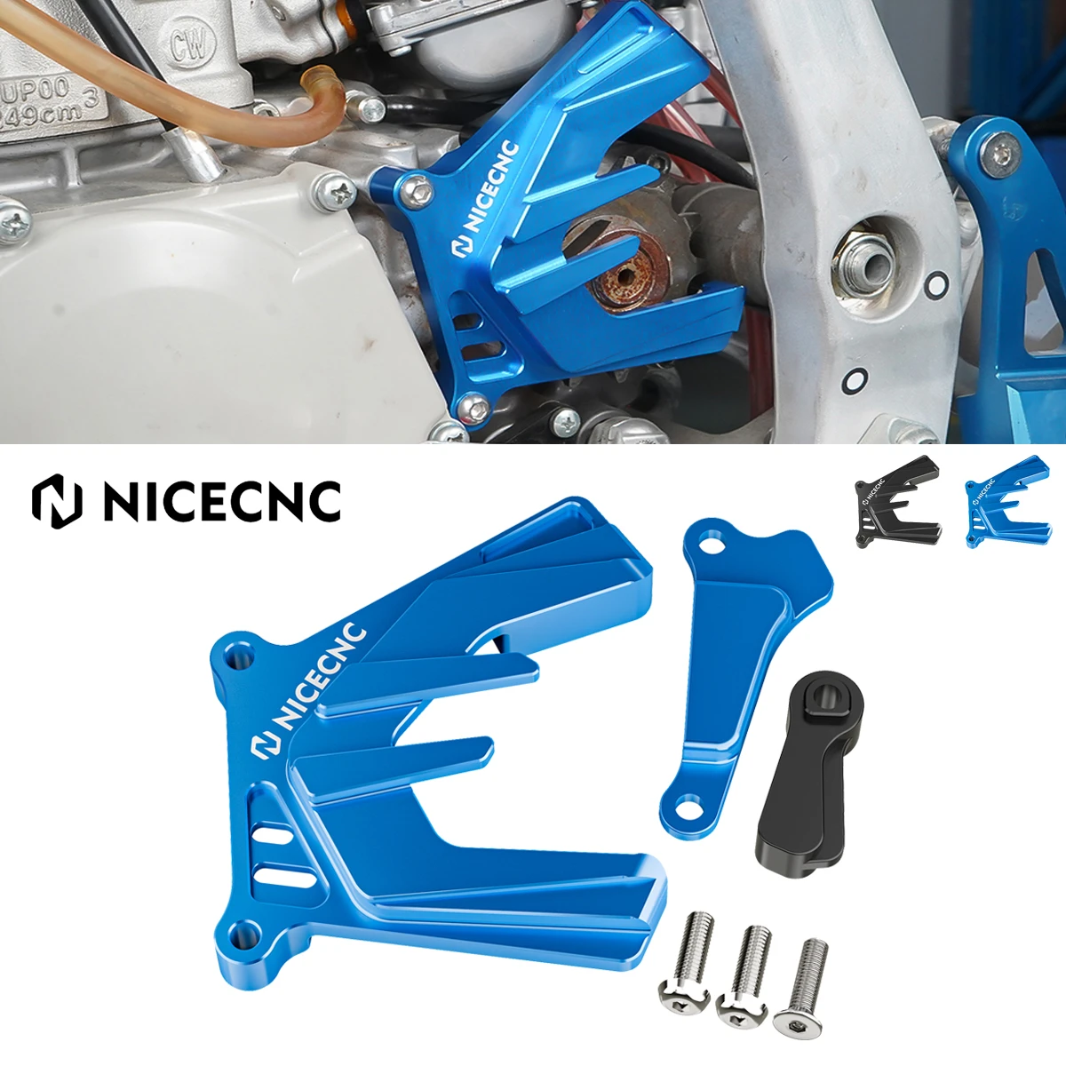 NiceCNC Motorcycle Sprocket Chain Guide Cover Guard for YAMAHA YZ 250 ...