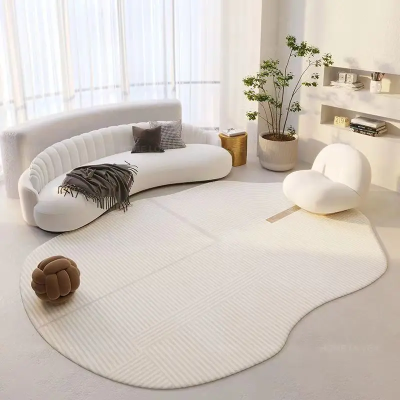 VIKAMA-Simple-Dirty-Resistant-Faux-Cashmere-Rug-Cream-Style-Sofa-Easy ...