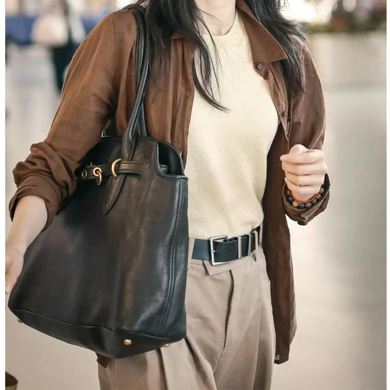 2024-new-designer-luxuey-women-shell-hobo-shoulder-bag-cowhide-Oil-wax ...