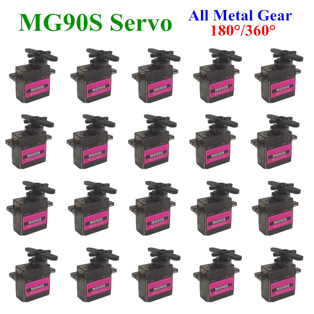 2/4/5/10/20 Pcs MG90S All metal gear 9g Servo SG90 Upgraded version Rc ...