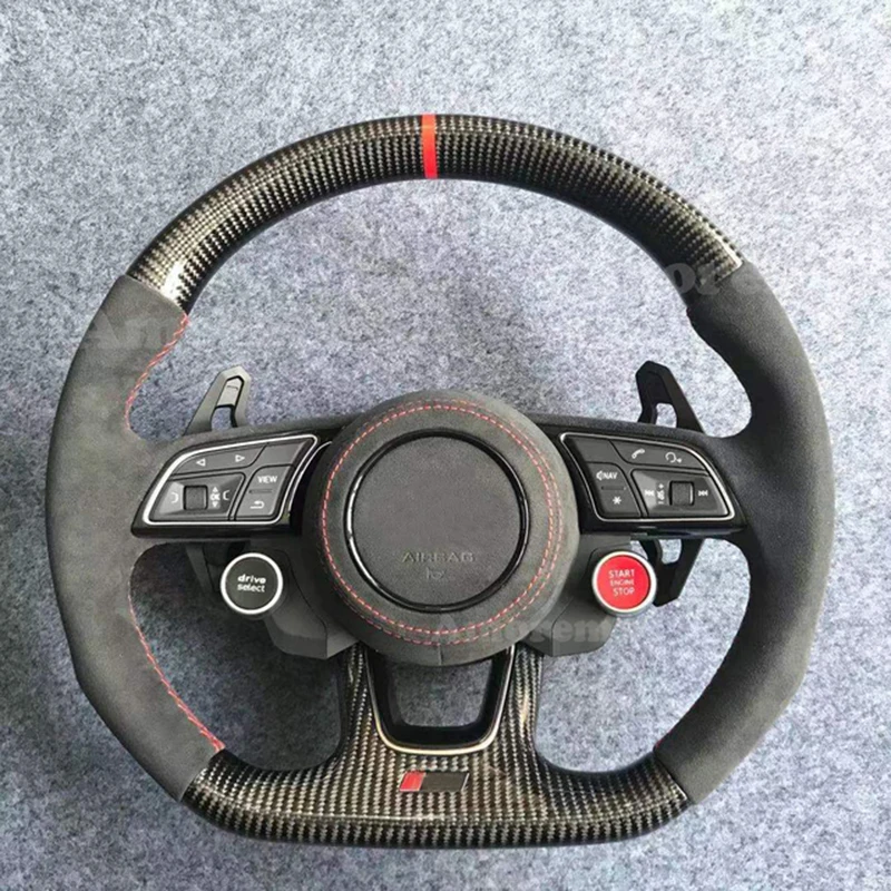 Customized-Carbon-Fiber-Steering-Wheel-For-Audi-RS3-RS4-RS5-2016-2017 ...