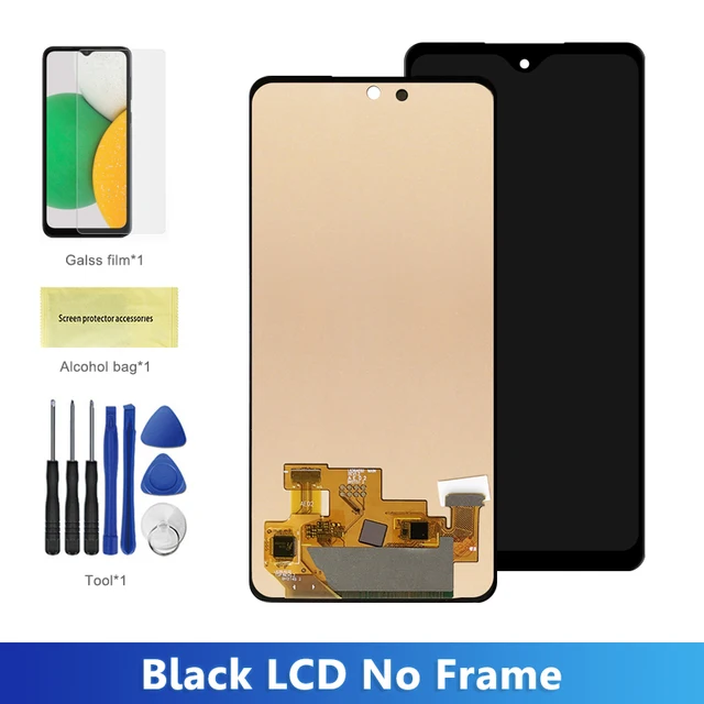 Super AMOLED A53 5G Display Screen with frame, for Samsung Galaxy A53 ...