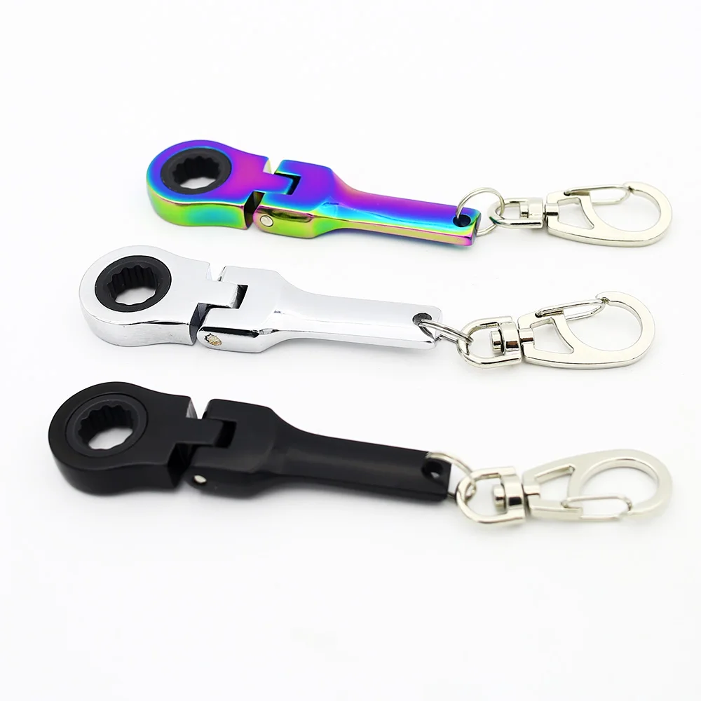 Flexible-10mm-Ratchet-Wrench-Mini-Shaped-JDM-Metal-Racing-Keychain-Key ...