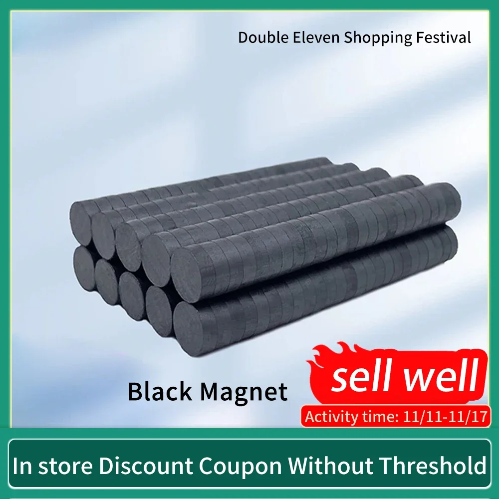 20-200PCS Black Round Strong Magnets Dia 14mm 15mm 16mm 17mm 18mm ...