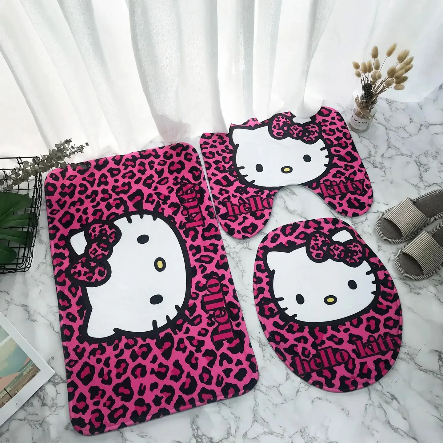 3Pcs-set-Kawaii-Anime-Hello-Kitty-Melody-Flannel-Sponge-Non-Slip-Floor ...