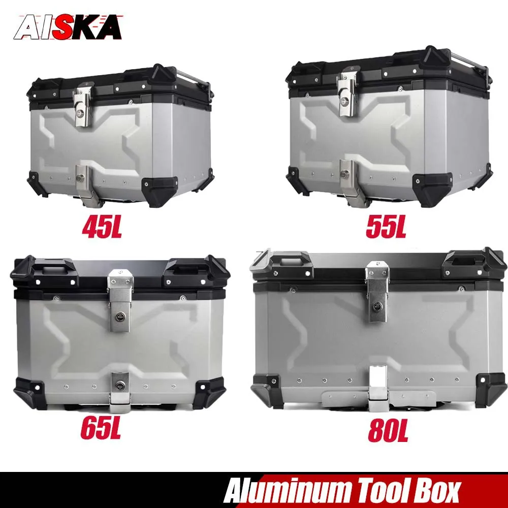 Aluminum-45L-55L-65L-80L-Motorcycle-Rear-Top-Case-Luggage-Storage-Tail-Box-Waterproof-Motorcycle ...