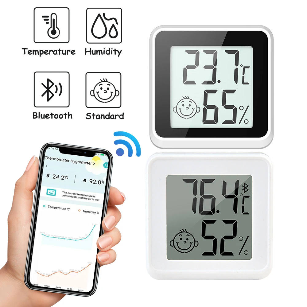Bluetooth-compatible-Mini-Thermometer-Hygrometer-Meter-Indoor-LCD ...