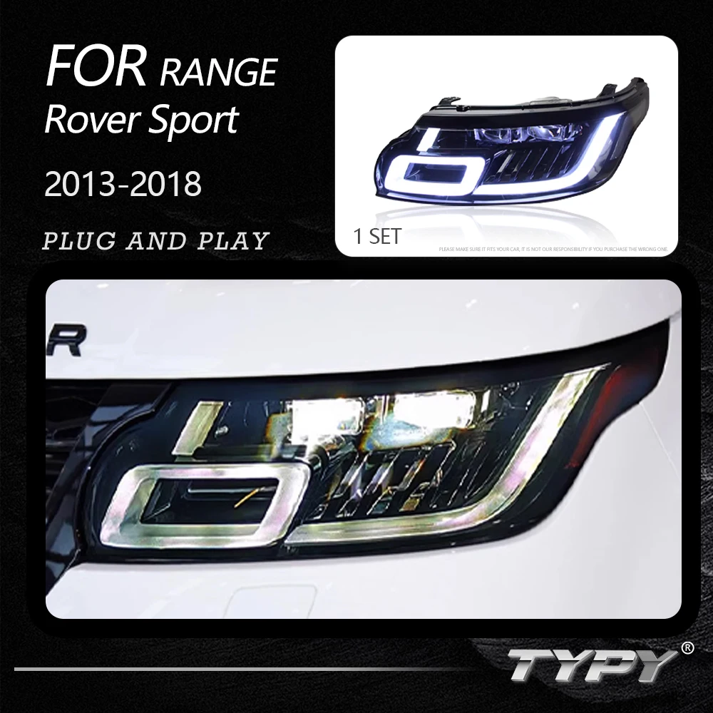 TYPY-Car-Headlights-For-Range-Rover-Sport-2013-2018-LED-Car-Lamps ...