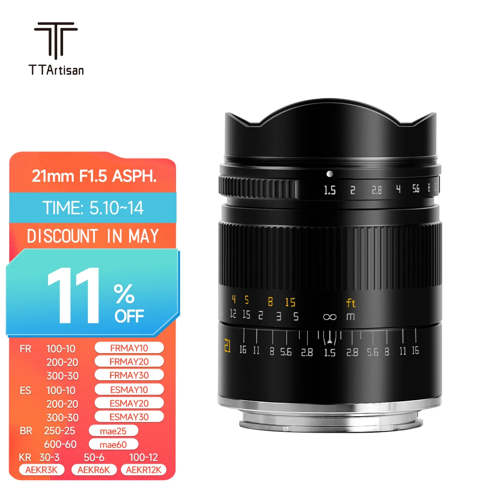 Ttartisan 21mm F1.5 Full Fame Lens For Sony E Canon Rf Nikon Z Sigma ...